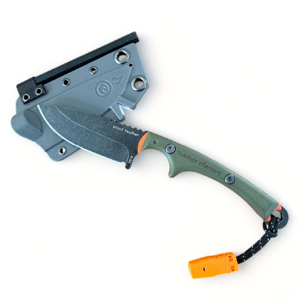 Outdoor Element Scout Feather Survival Knife - OD Green — Georgia Bushcraft